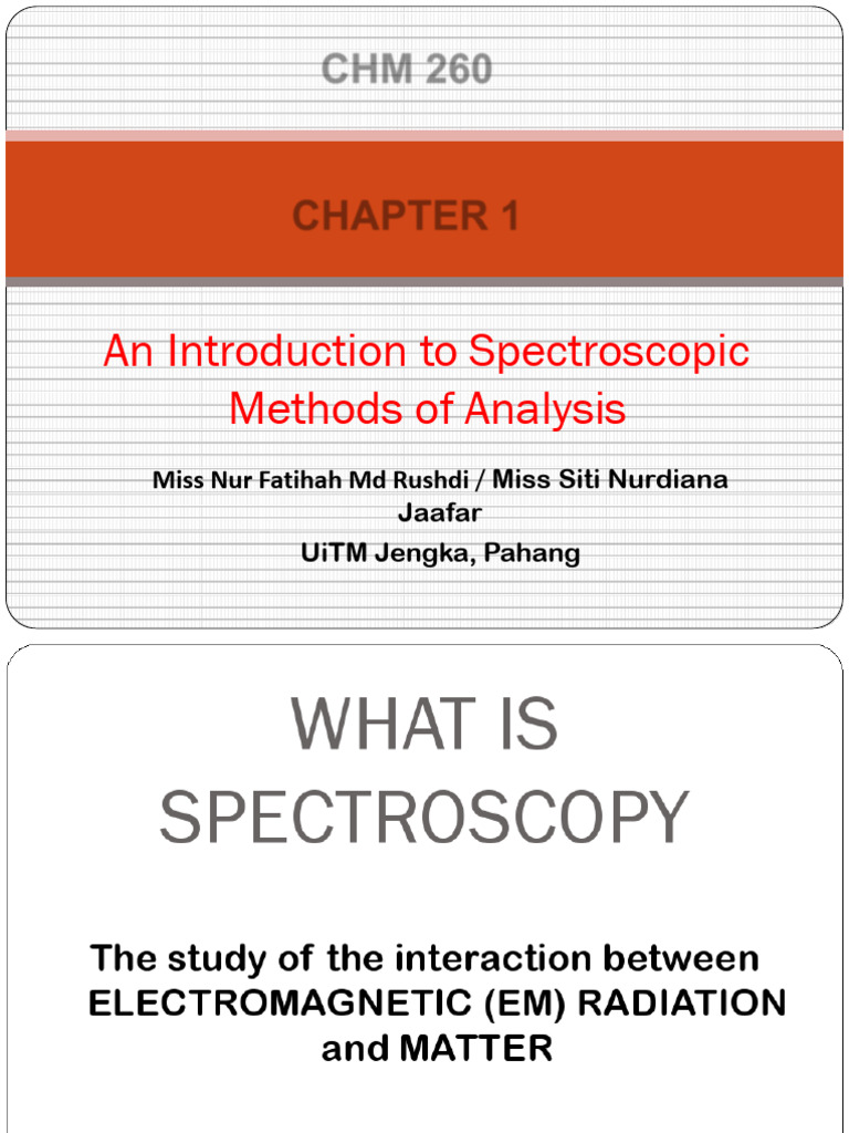 Chap1-introduction to spectroscopy | PDF | Electromagnetic Radiation ...