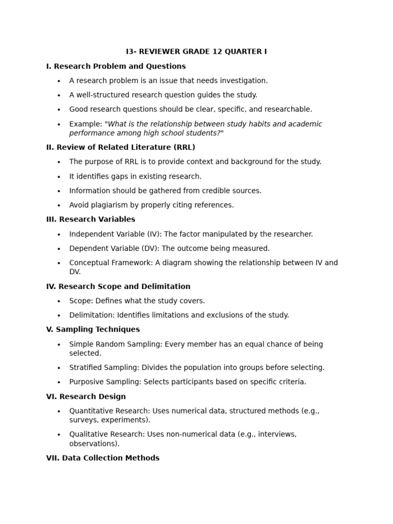 Grade 12 Research Methodology Guide | PDF