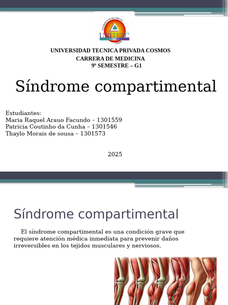 Síndrome Compartimental: Diagnóstico y Tratamiento | PDF | Enfermedades ...