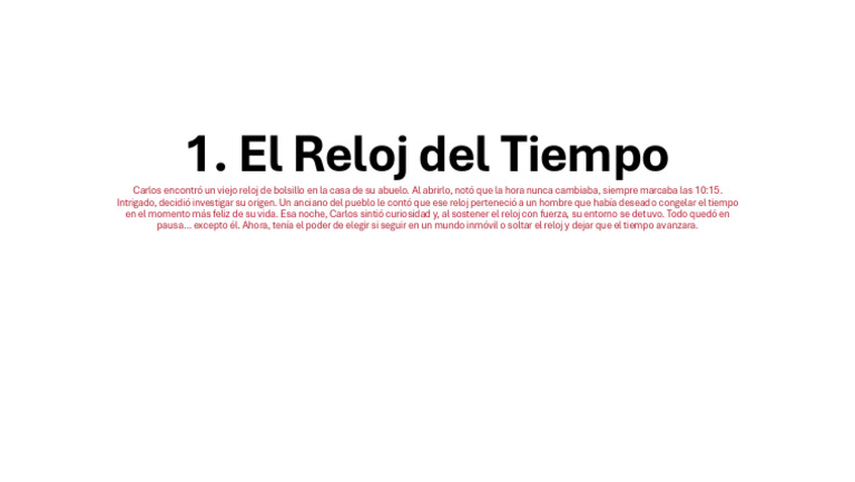 El Reloj Del Tiempo | PDF