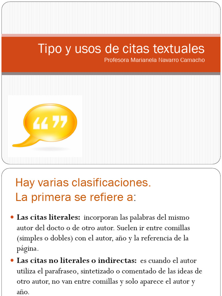 Uso y Tipo de Citas Textuales | PDF | Science