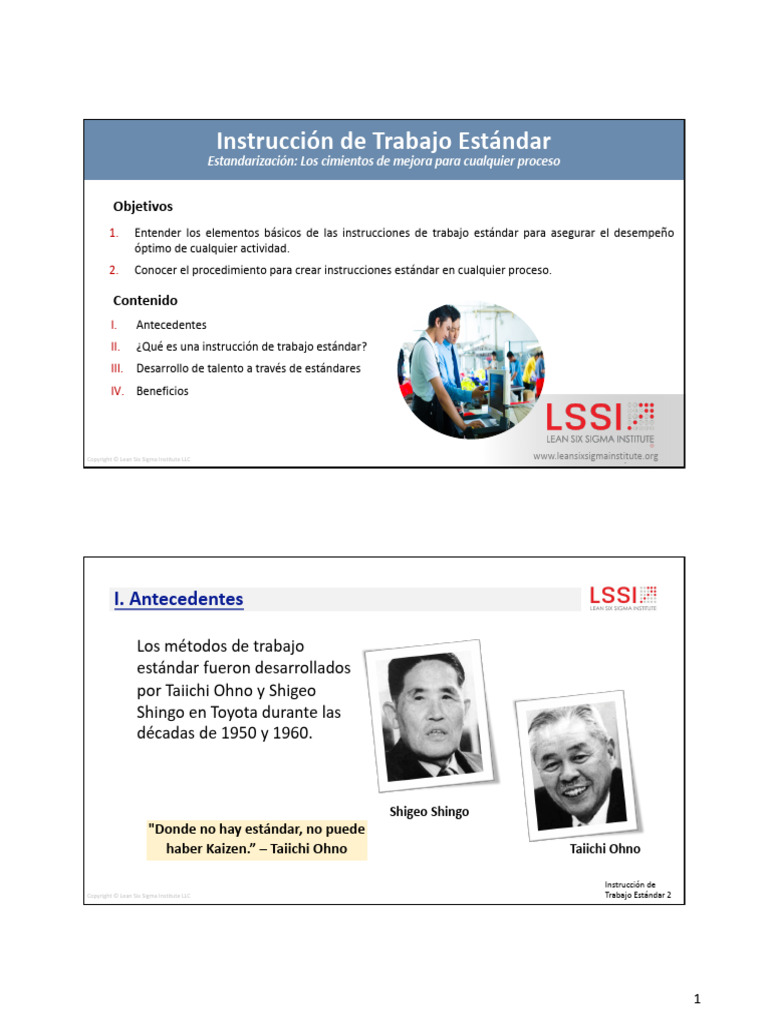 2.5 Instruccion de Trabajo Estandar V21 | PDF | Six Sigma | Jerga ...