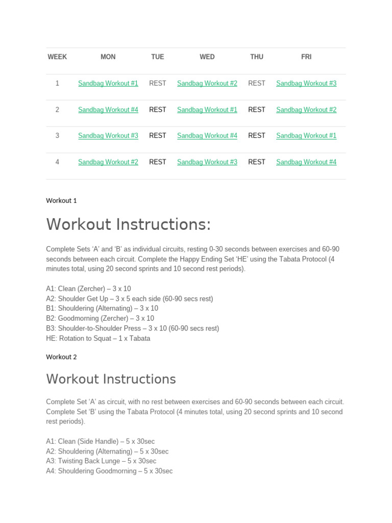 Onnit Sandbag Workouts 2 | PDF | Physical Fitness | Human Body Weight