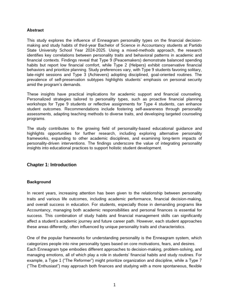 Case Study - Understanding Financial Decision Making and Study Habits ...