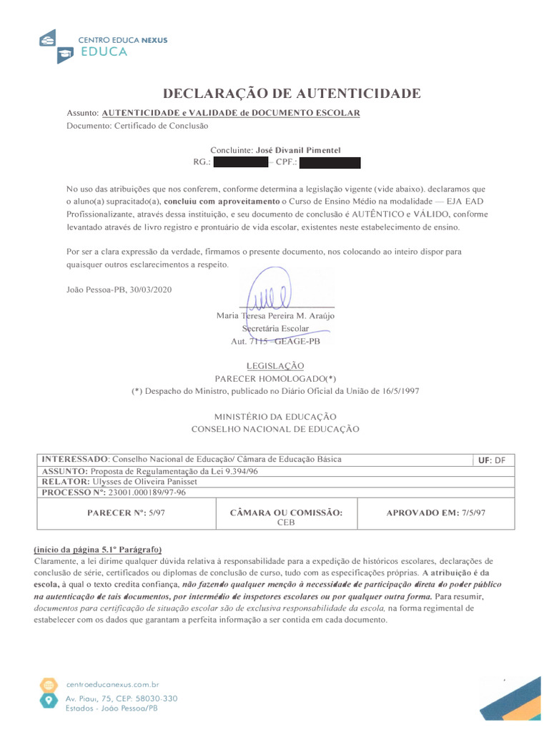 Declaracao-de-Autenticidade | PDF