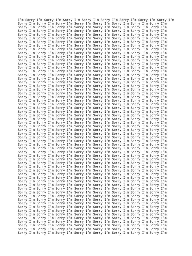 Im Sorry 10000 Times | PDF