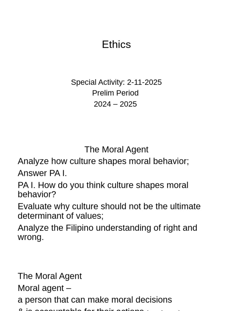 Culture's Influence on Moral Behavior | PDF | Morality | Attitude ...