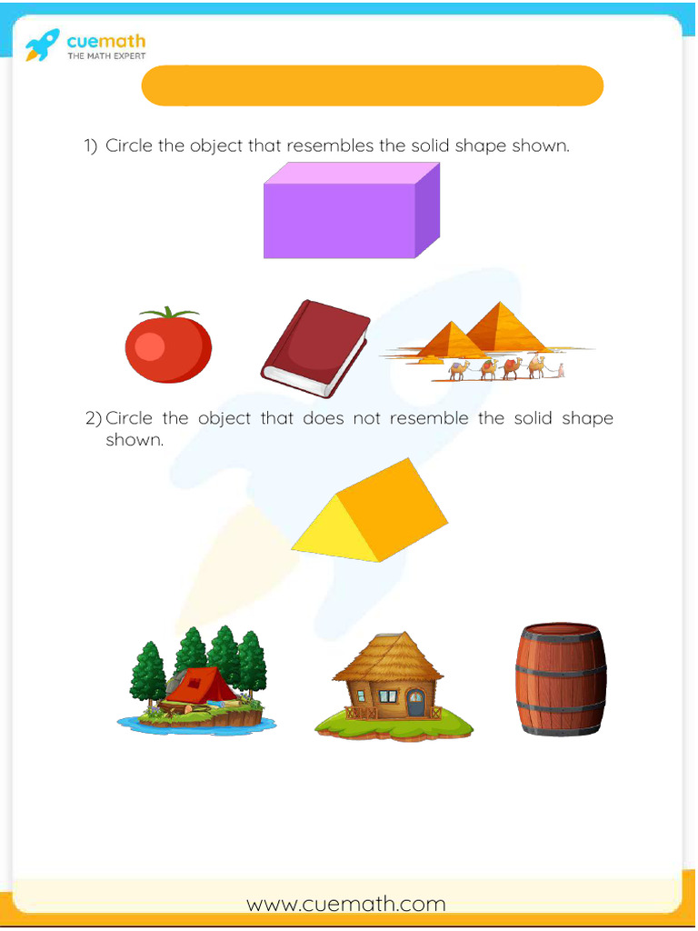 3d Shapes Worksheet 1 | PDF