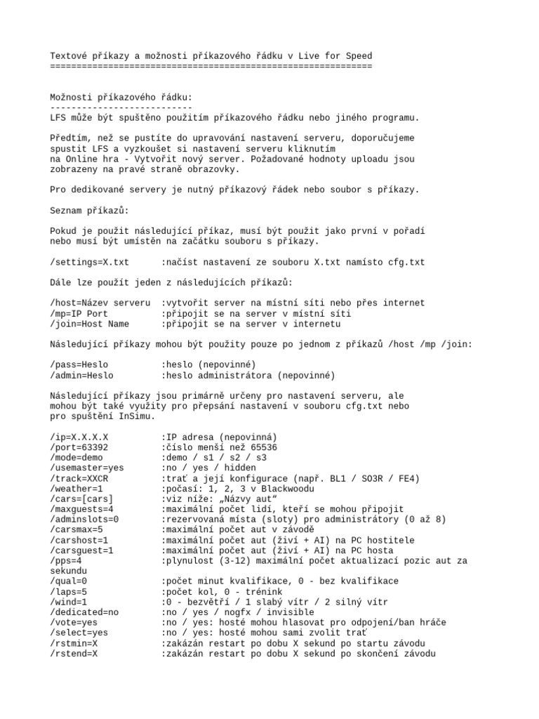 Commands Czech | PDF