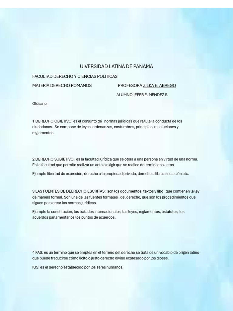 Glosario de Términos del Derecho Romano | PDF | Justicia | Crimen y ...