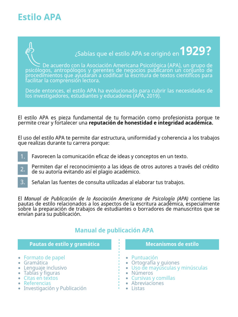 Guía del Estilo APA para Académicos | PDF | Estilo apa | Puntuación