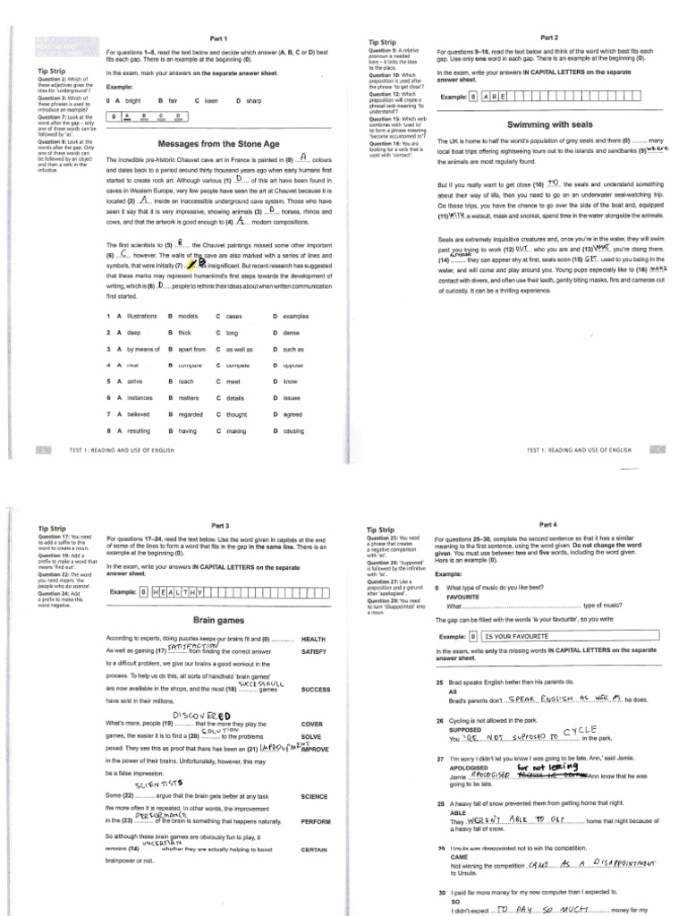 FCE TEST 1 Practice Test Plus 2 | PDF