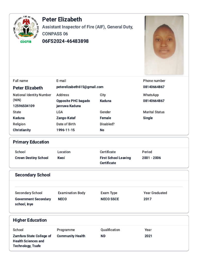 CDCFIB - Federal Fire Service PDF | PDF