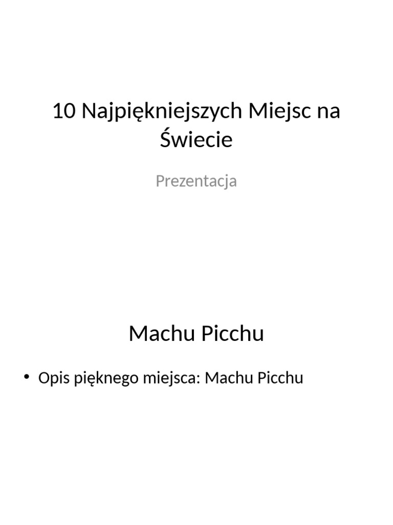10 Najpiekniejszych Miejsc Na Swiecie | PDF 10 Najpiekniejszych Miejsc Na Swiecie | PDF