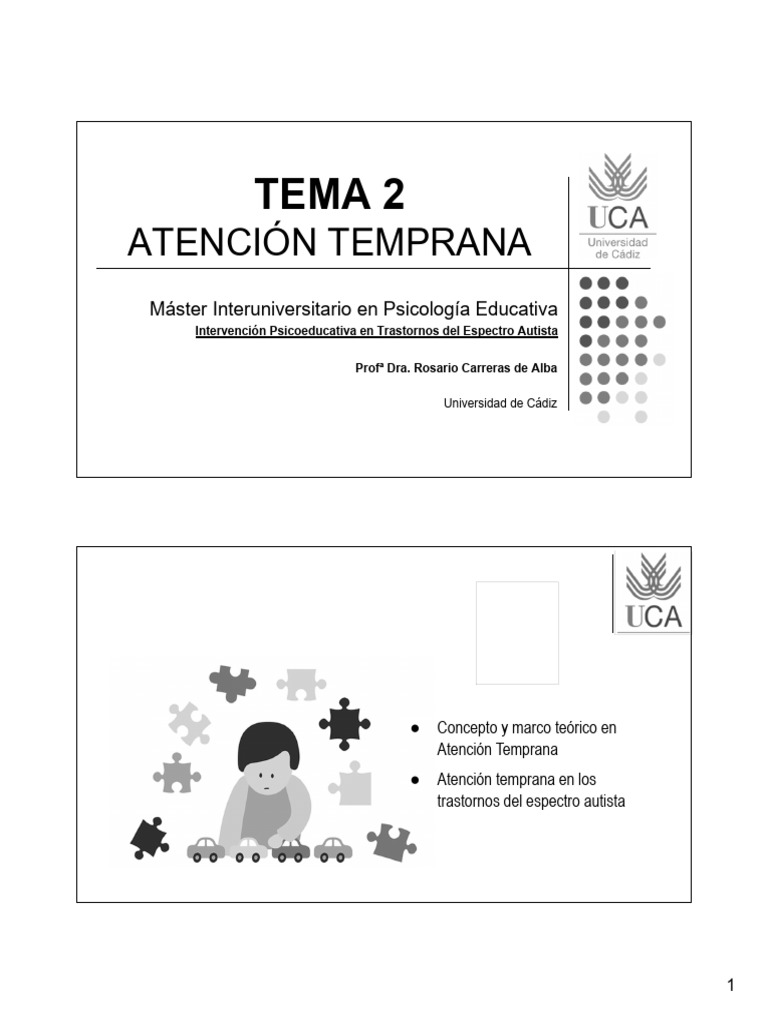 Presentación - Tema 2 | PDF | Autismo | Aprendizaje