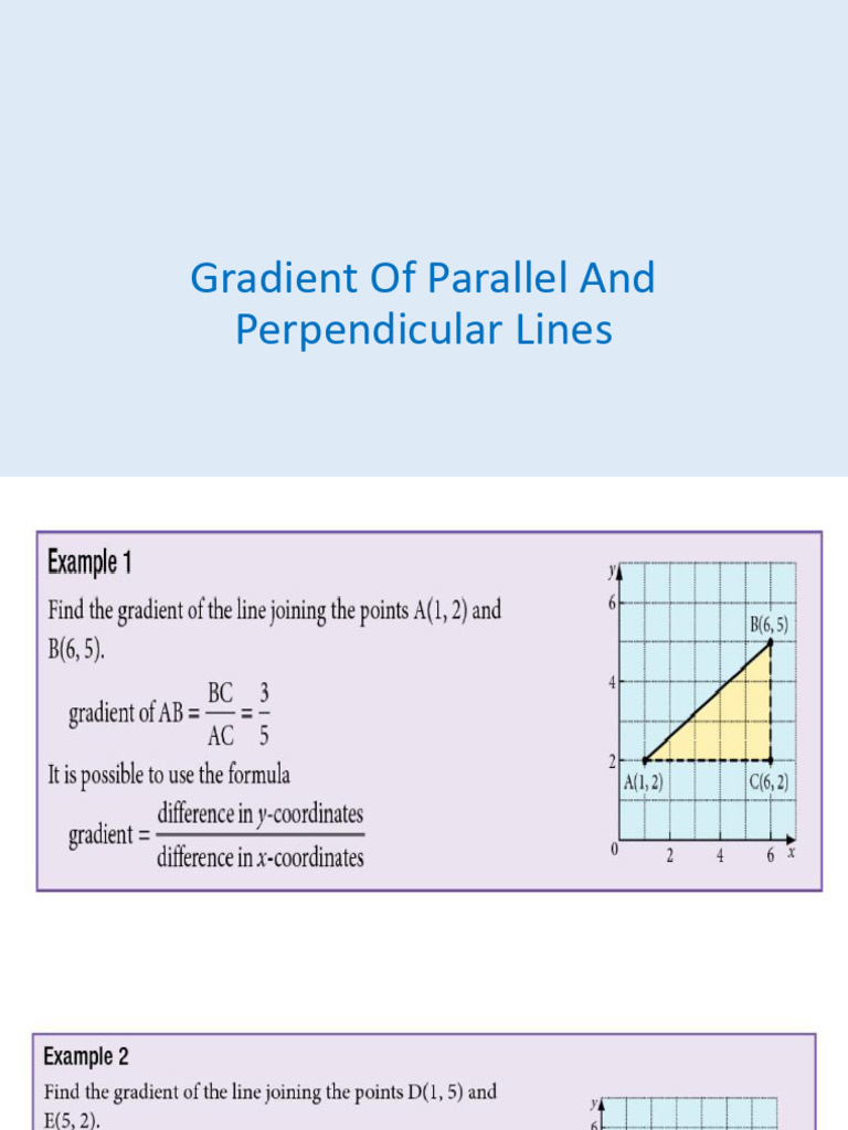 Gradient of Parallel Lines in IGCSE | PDF