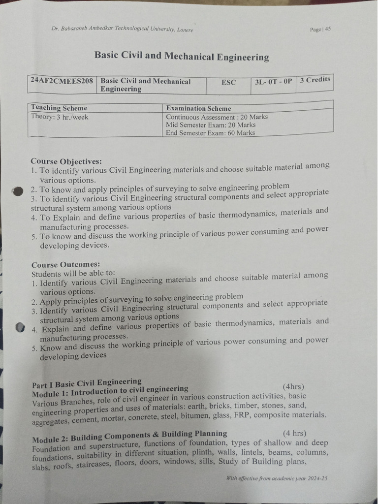 BCME Syllabus | PDF