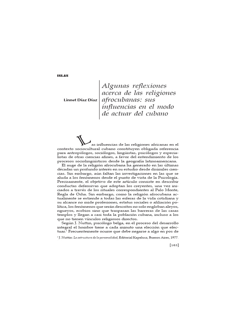 75-Texto del artículo-116-1-10-20210111 | PDF | Santeria | Sicología