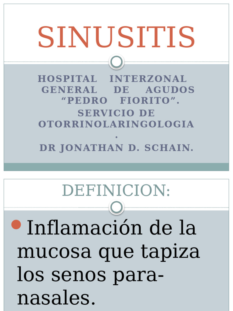 Sinusitis | PDF | Especialidades Medicas | Cabeza y cuello humanos
