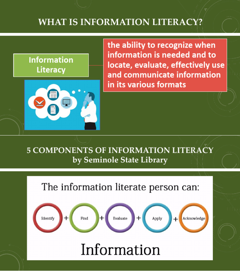 What Is Information Literacy? | PDF