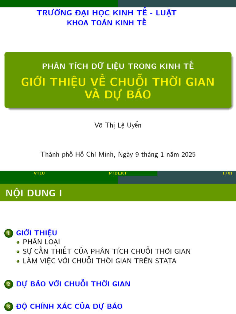 1. Gioi Thieu Ve Du Bao Va Chuoi Thoi Gian | PDF