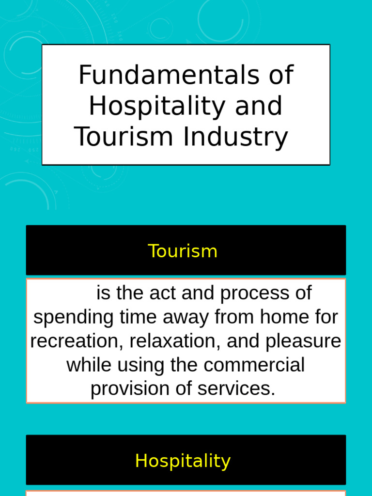 Fundamentals of Hospitality & Tourism | PDF