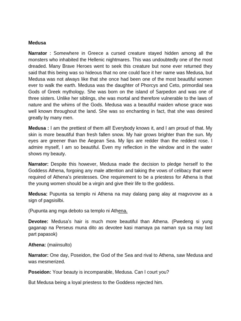 Medusa (1) | PDF | Medusa | Athena