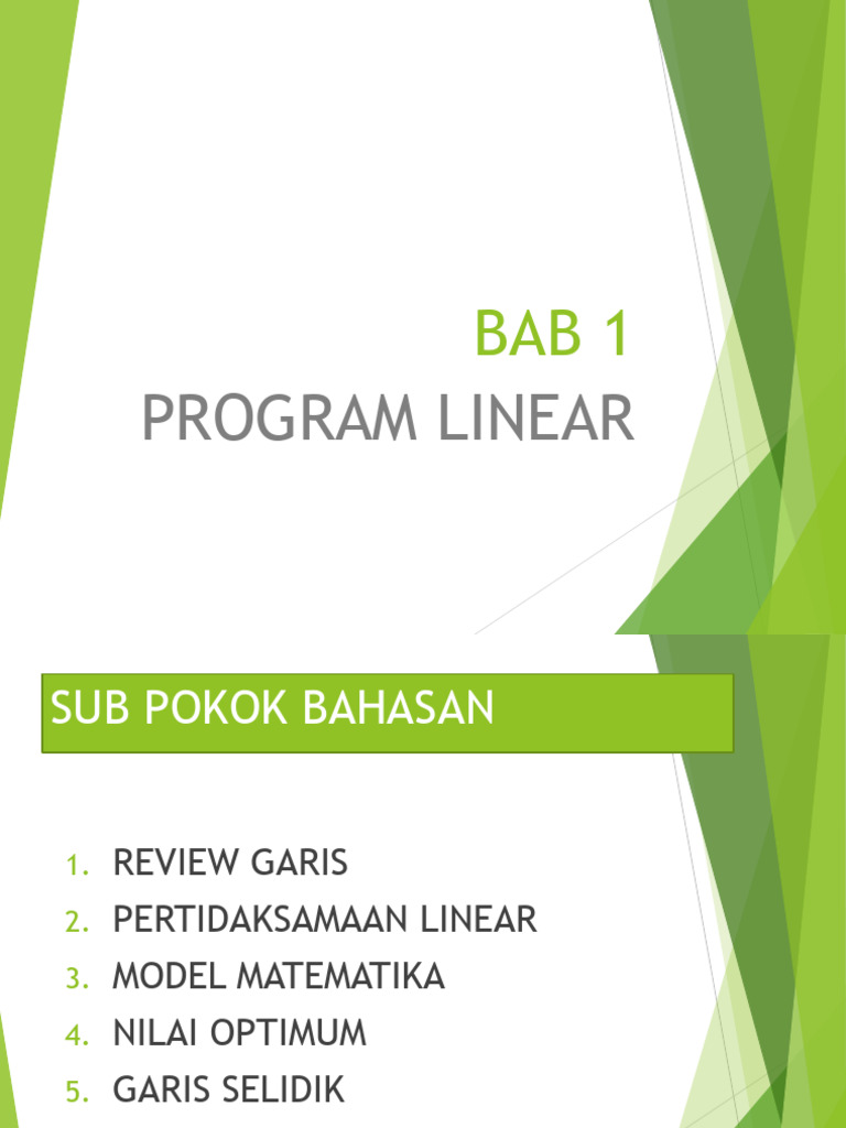 Program Linear-1 | PDF