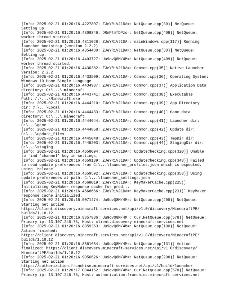 Launcher Log6 | PDF | Operating System Families | Microsoft Windows