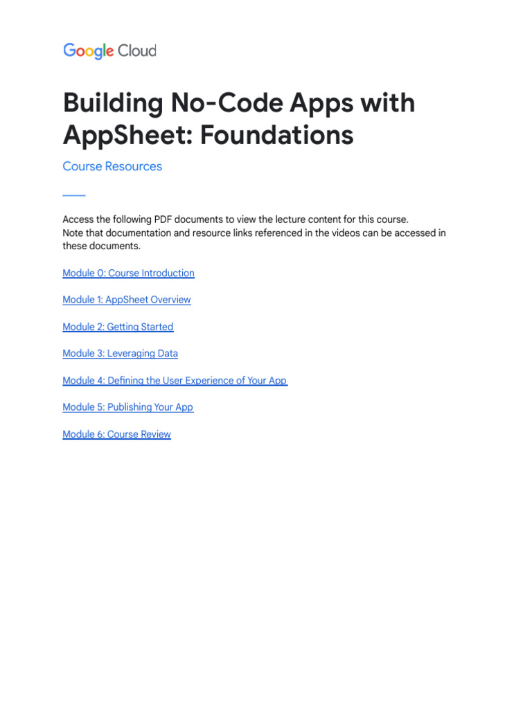 Building No-Code Apps With AppSheet Foundations | PDF