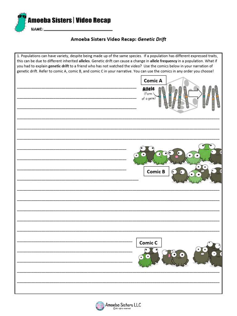 Amoeba Sisters - Video REcap | PDF | Natural Selection | Biological ...