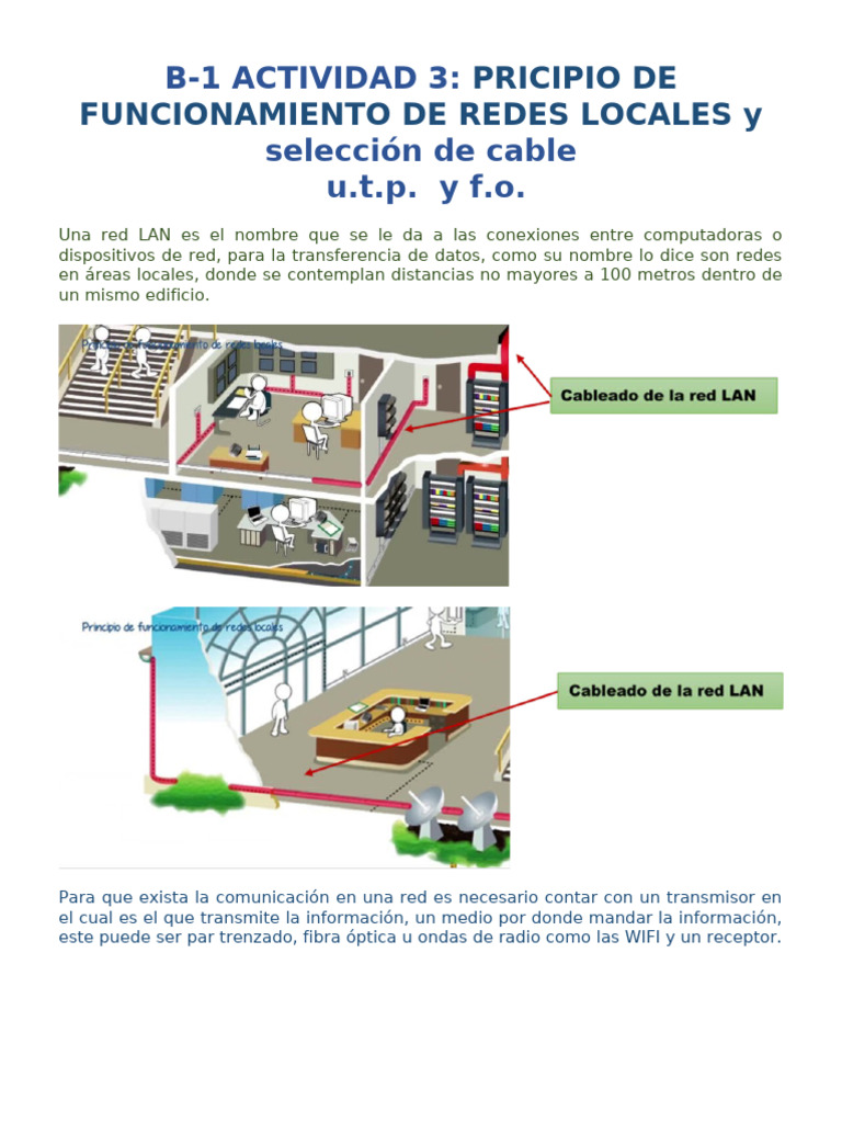 B-1 ACTIVIDAD 3 PRICIPIO DE FUNCIONAMIENTO DE REDES LOCALES y SELECCIÓN ...