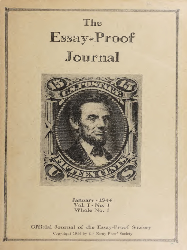 The Easy Proof Journal TEPJ 01 1 | PDF | Corrosion | Postage Stamp