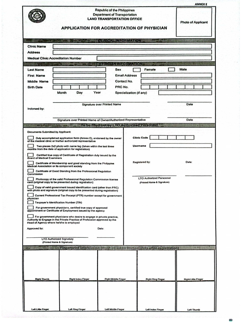 Apl Form Physician | PDF