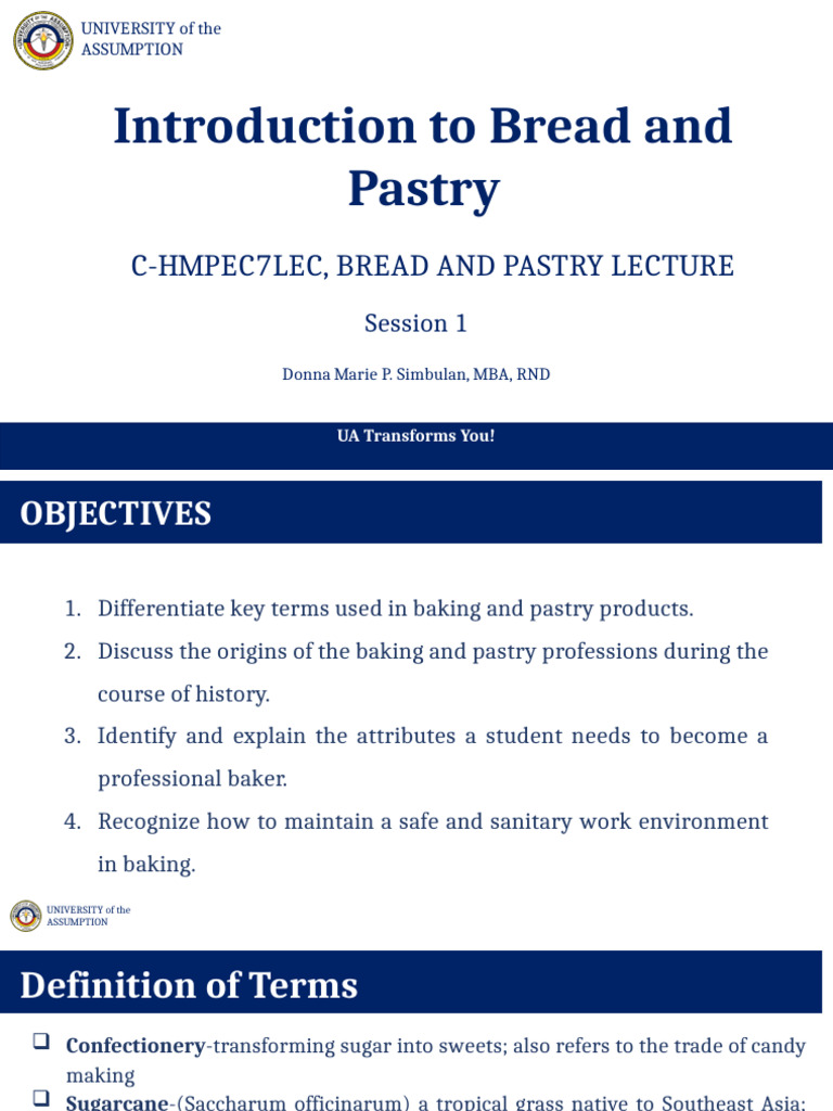 Bread and Pastry Course Overview | PDF | Baking | Breads