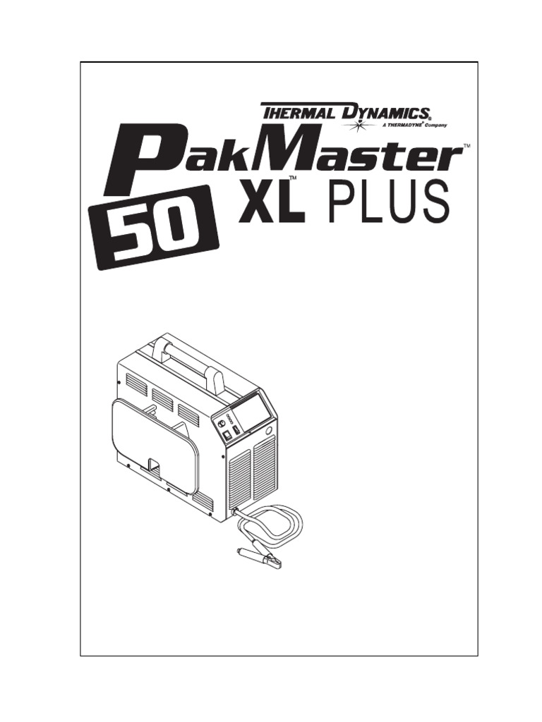 Thermal Dynamics Pak Master 50xl Plus Eng-Om | PDF | Power Supply | Welding
