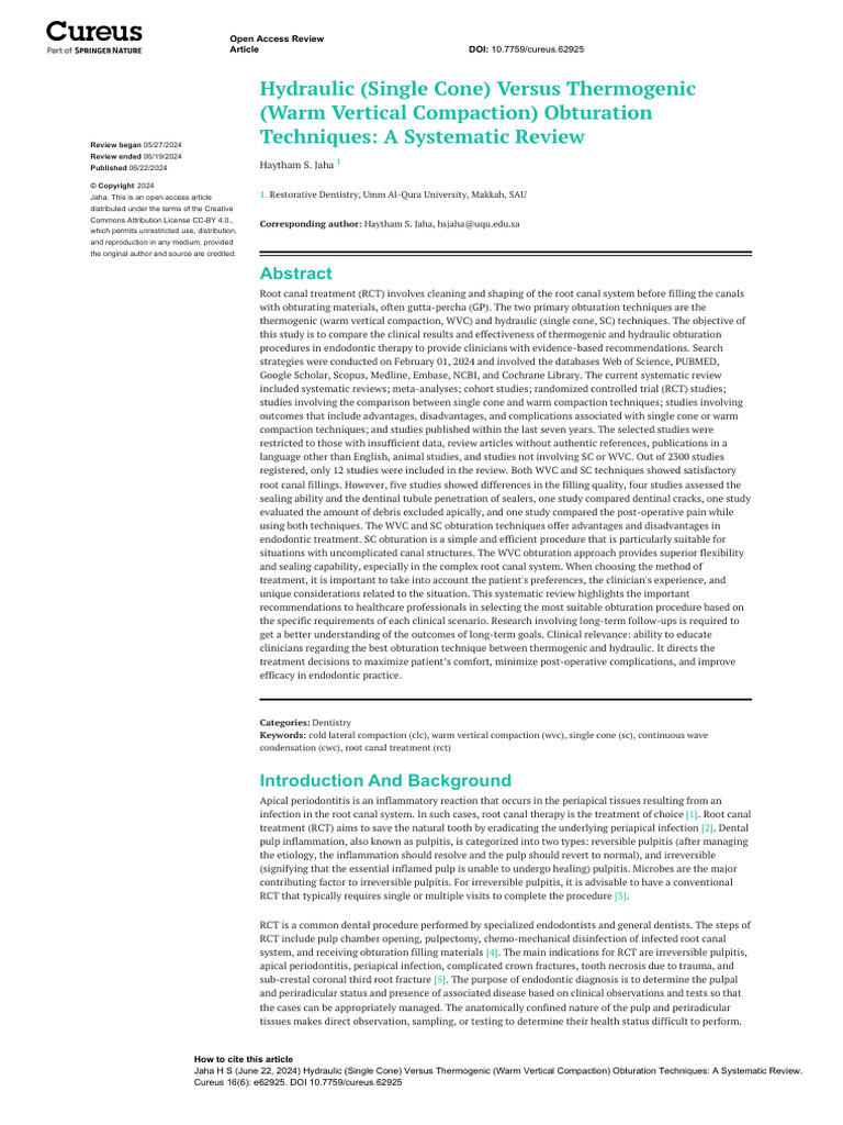 Cono Único Vs Onda Continua 2 | PDF | Dentistry | Dentistry Branches