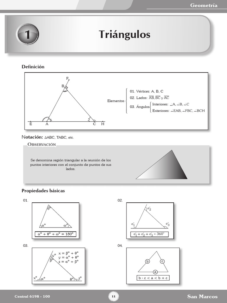 Geo Triángulos Chipana | PDF | Triángulo | Matemática Elemental