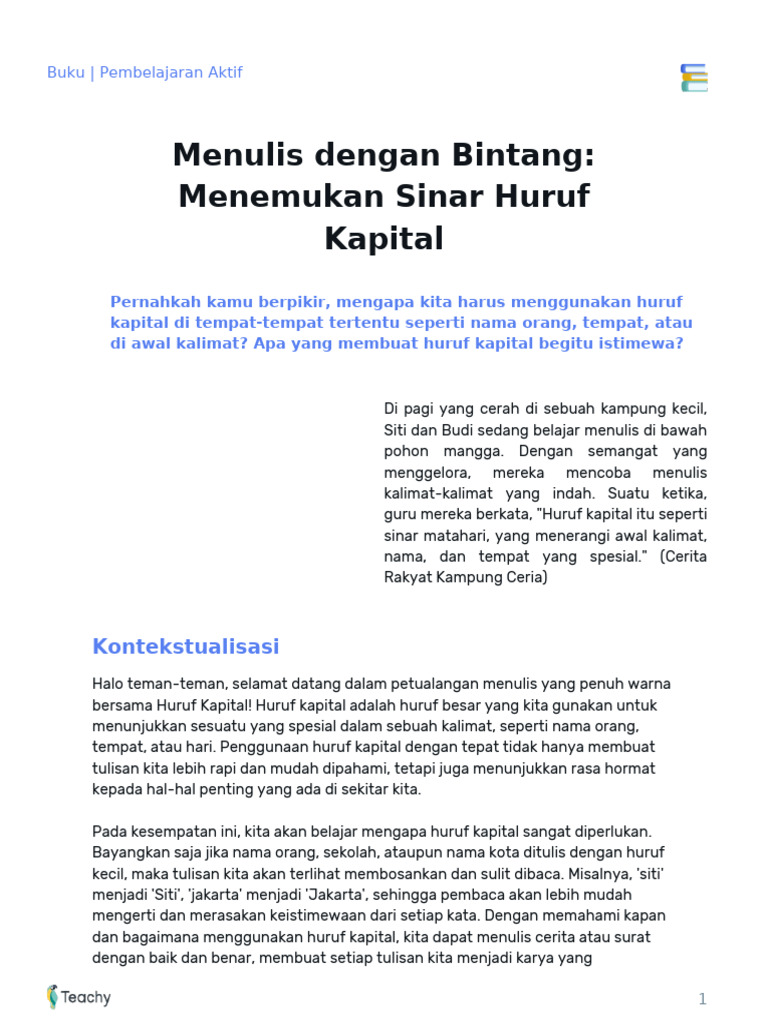 Penggunaan Huruf Kapital Yang Benar | PDF