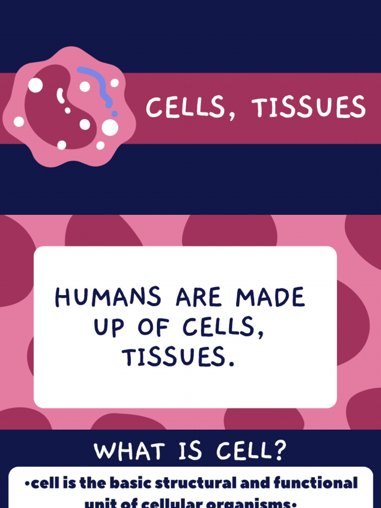 Cells Organs and Tissues Science Presentation in Blue Red Flat Graphic ...