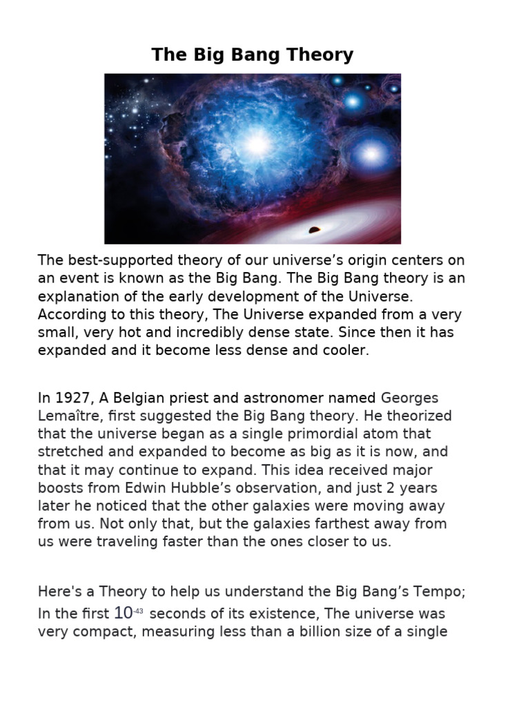 Big Bang Theory Explained | PDF