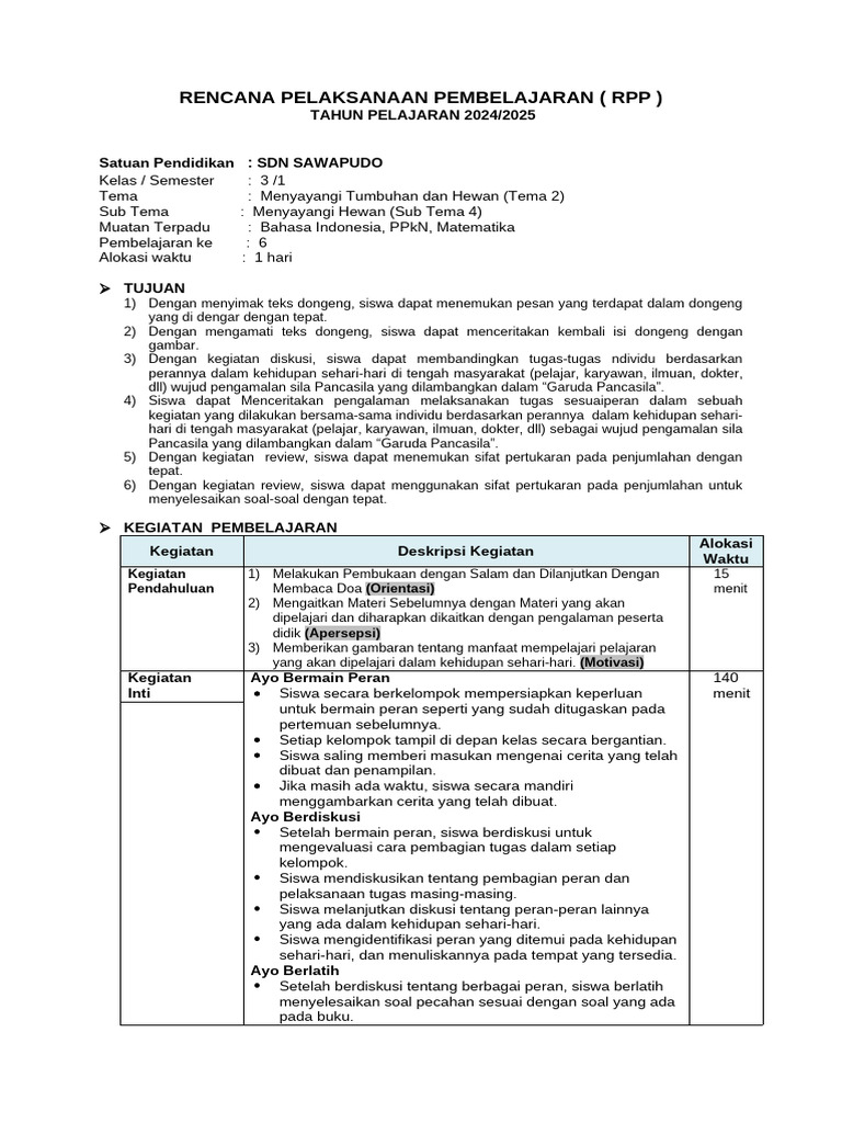 Tugas RPP Bapak Rafsan Dan Mama Rafsan | PDF