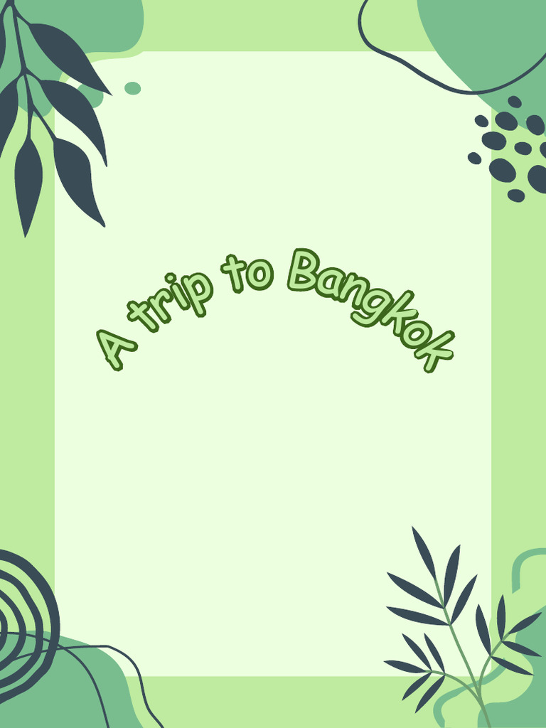 A Trip To Bangkok PDF | PDF