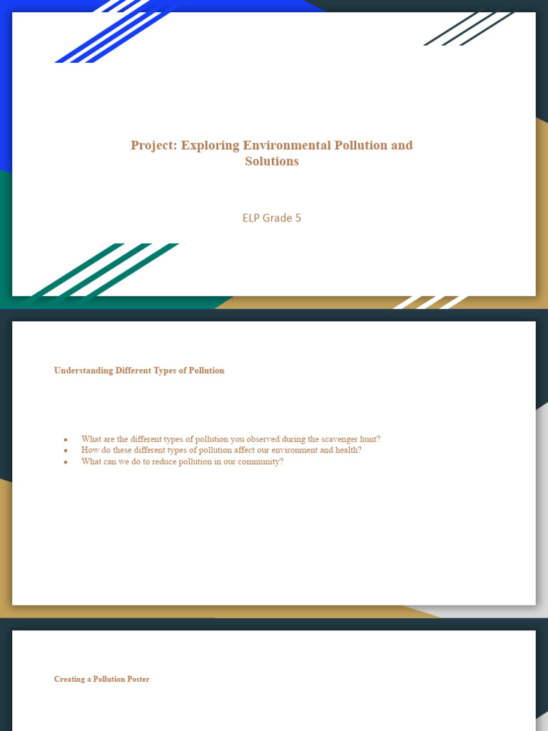 Environmental Pollution Awareness Project | PDF