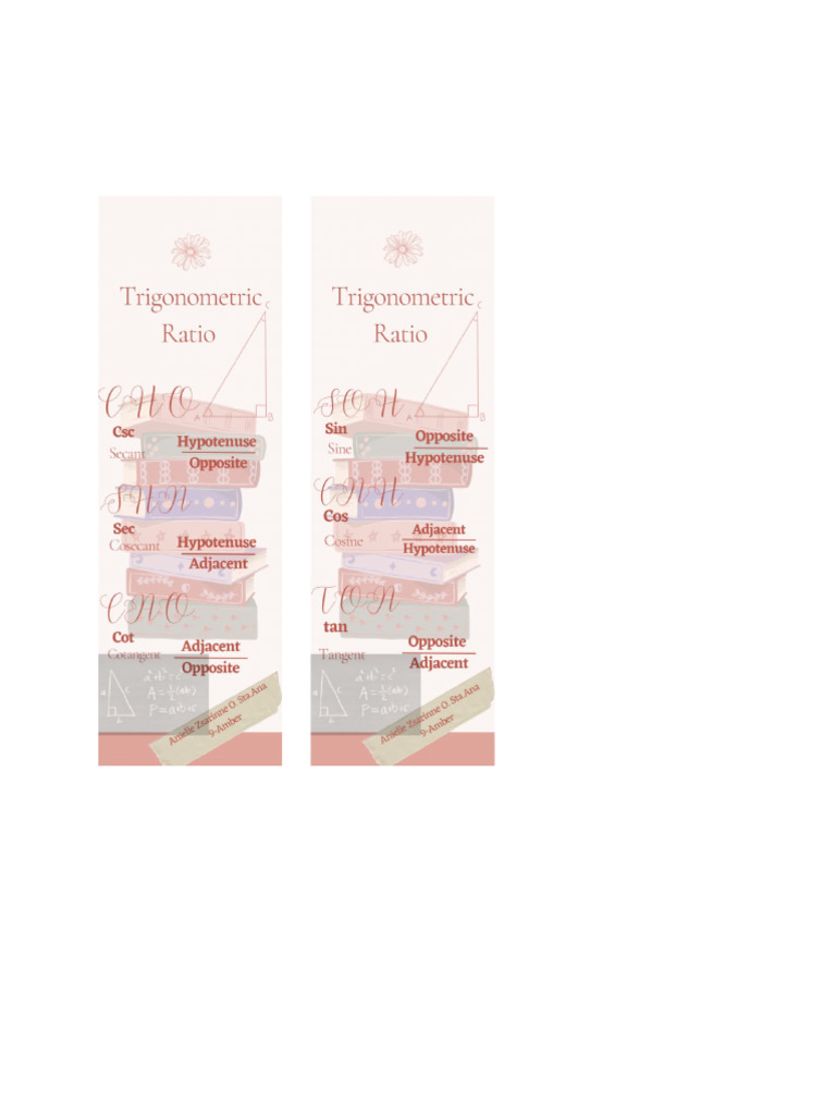 Math Bookmark (2) | PDF