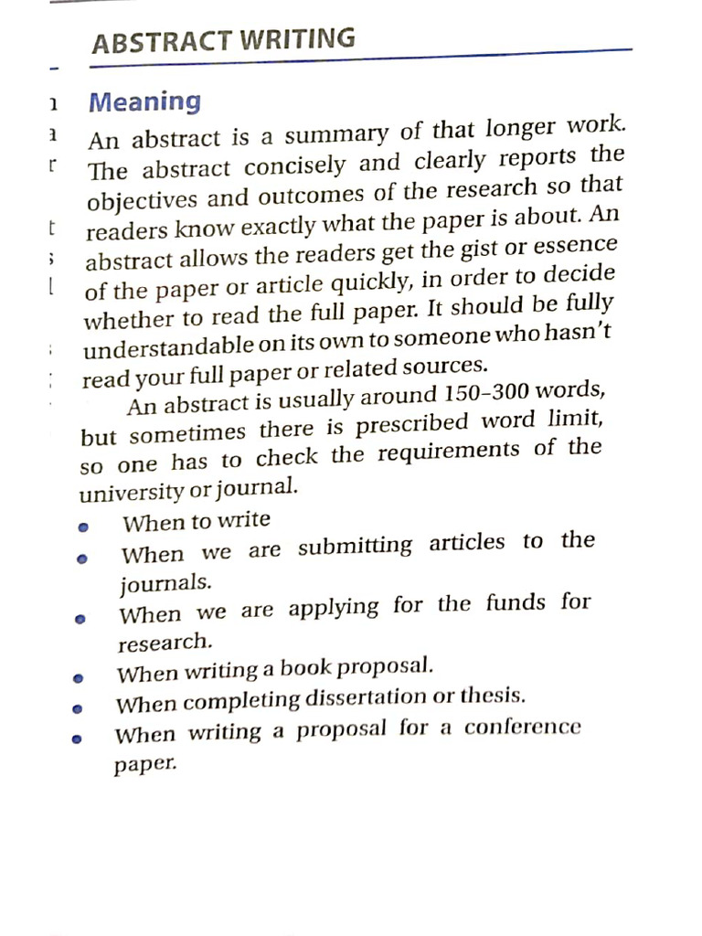 Abstract Writing | PDF