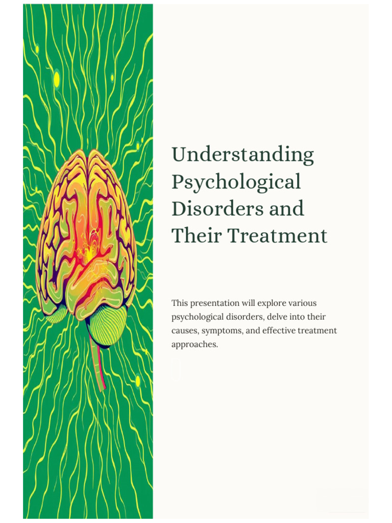 Understanding Psycological Disprders | PDF | Mental Disorder | Anxiety