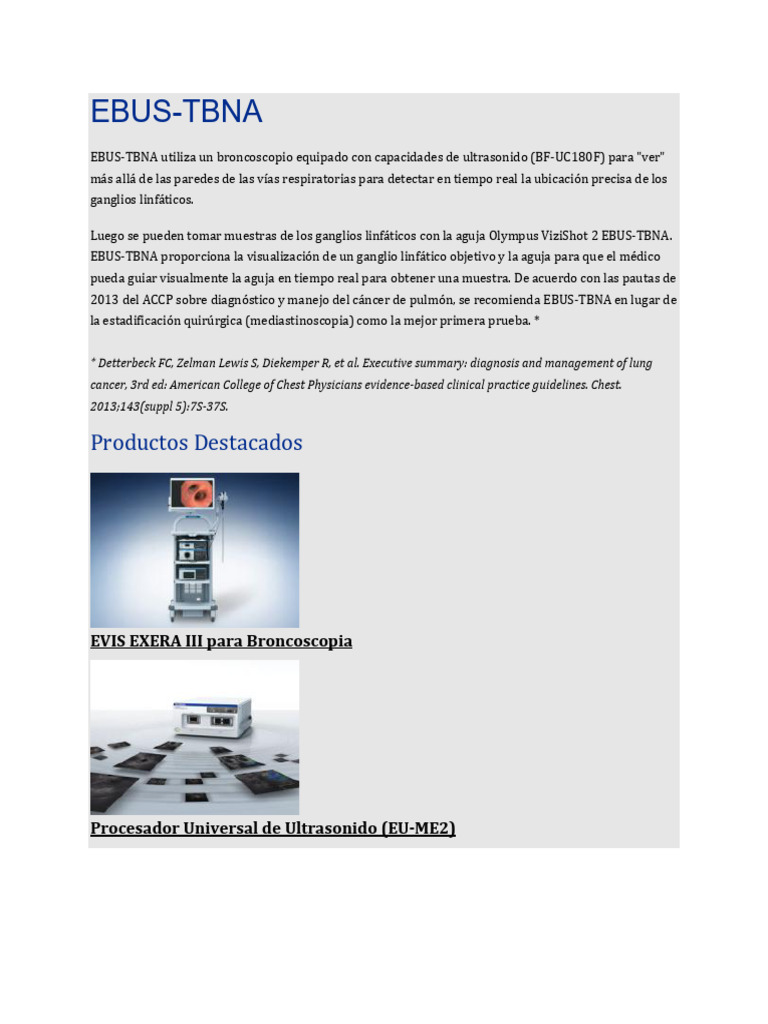 EBUS | PDF | Ultrasonido | Biopsia