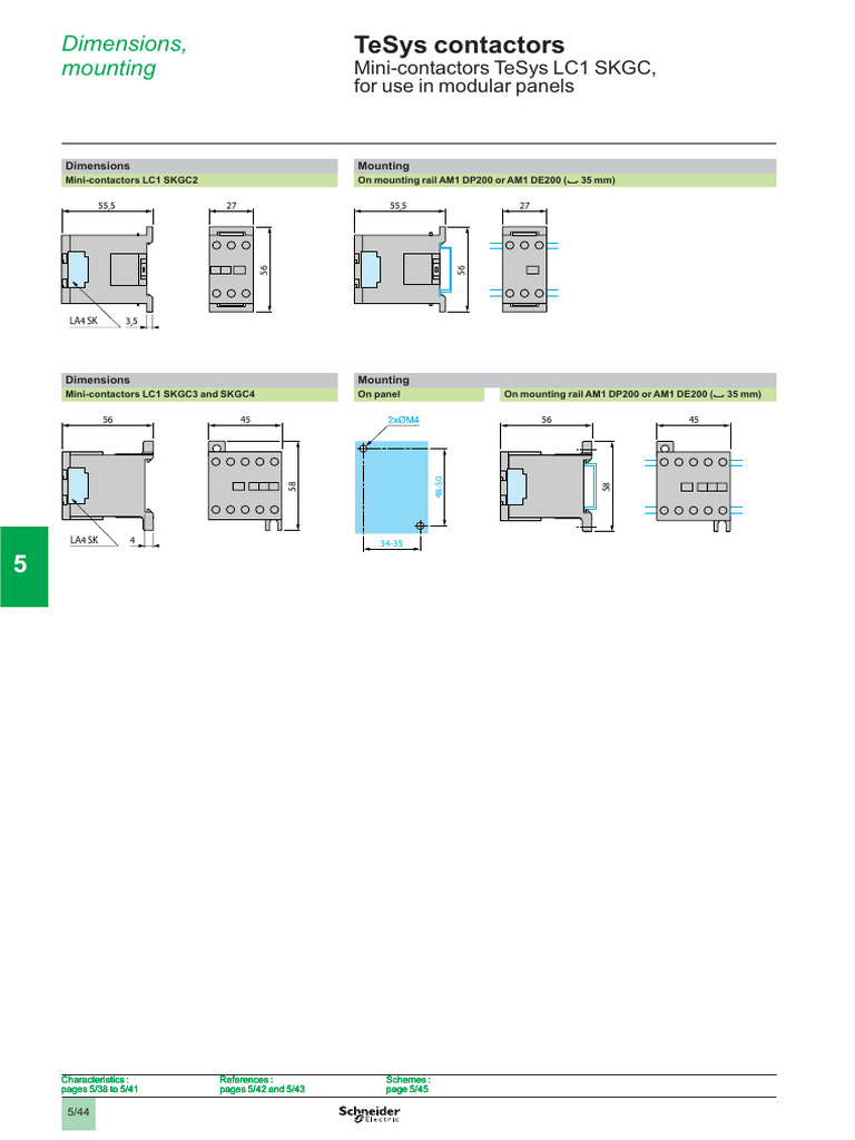 Schneider Contactor Catalogue - 45 | PDF