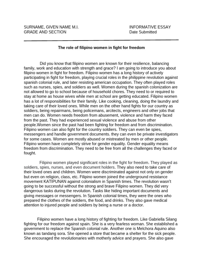 Some Random Essay Ok??? (Not My Real Name) | PDF | Philippines | Woman